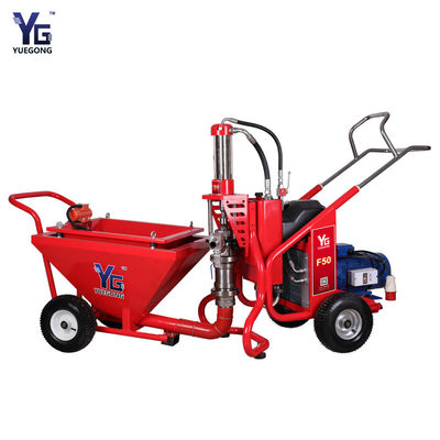 Hydraulic Gasoline Cement Mortar Spray Machine 14HP Fireproofing Spray ...